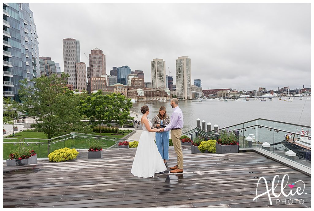 Boston Elopement at Fan Pier Park - Allie.Photo Intimate Wedding